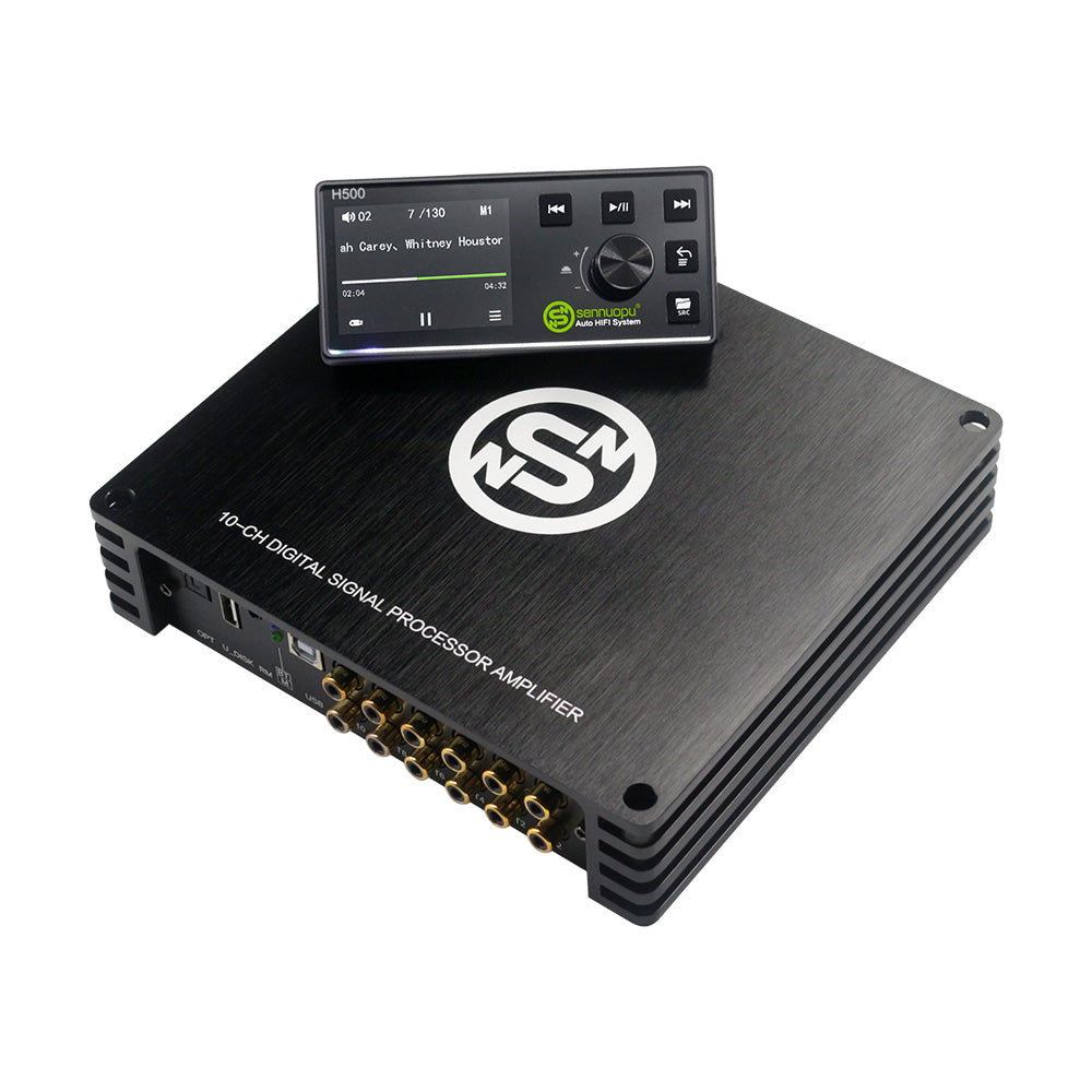Sennuopu Car Audio 8 CH Amplifier with 10 CH DSP Processor Bluetooth A – Sennuopu Audio