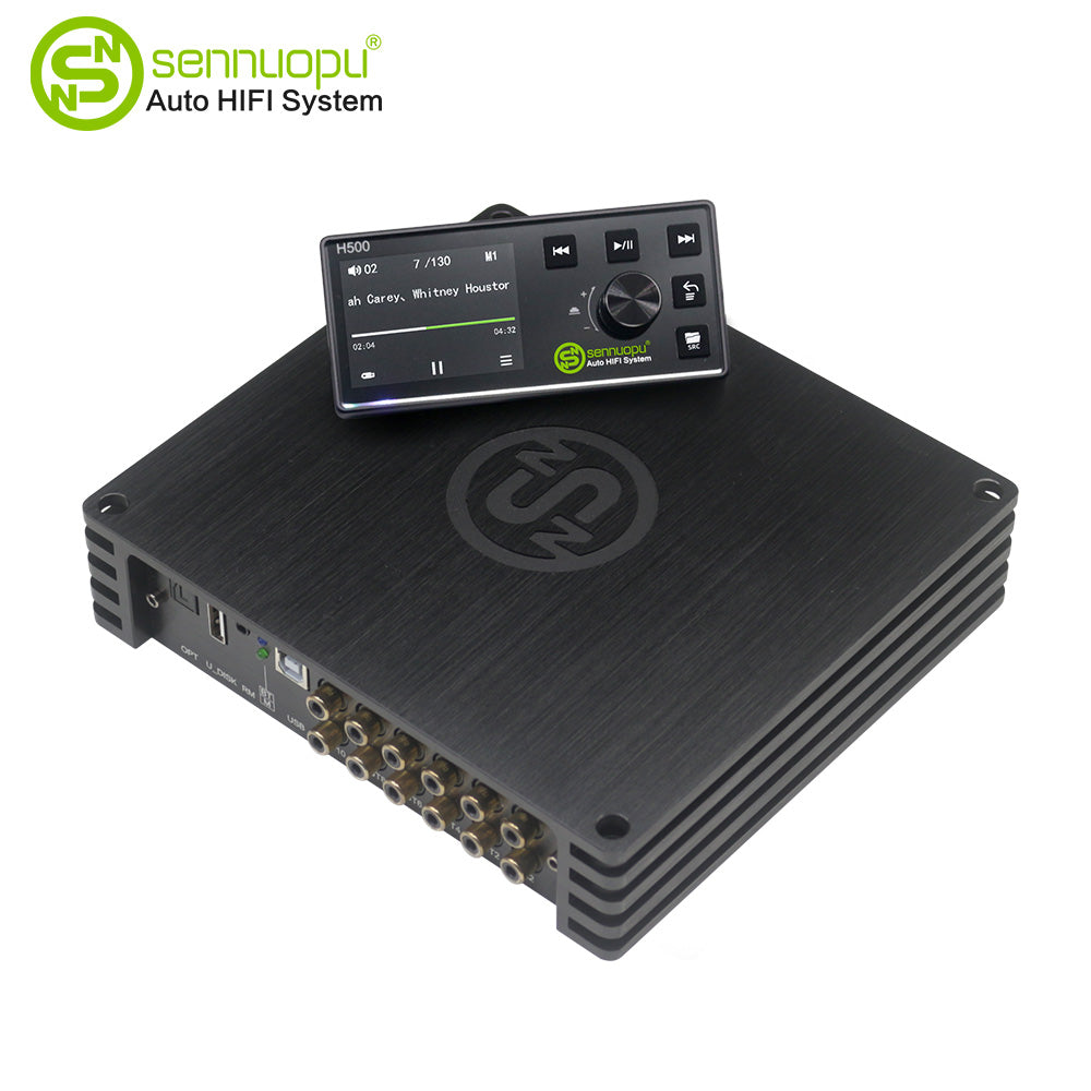 Sennuopu HIFI-K10 Car Audio 8 CH Amplifier with 10 CH DSP Processor ...